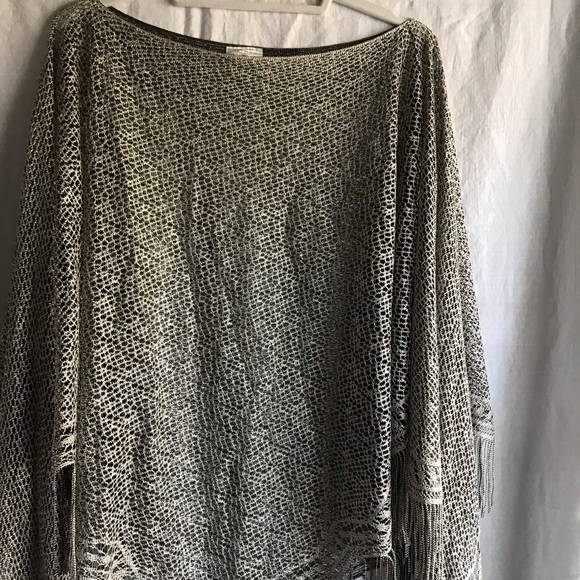Accessory Street | Accessories | Metallic Gold Poncho | Poshmark